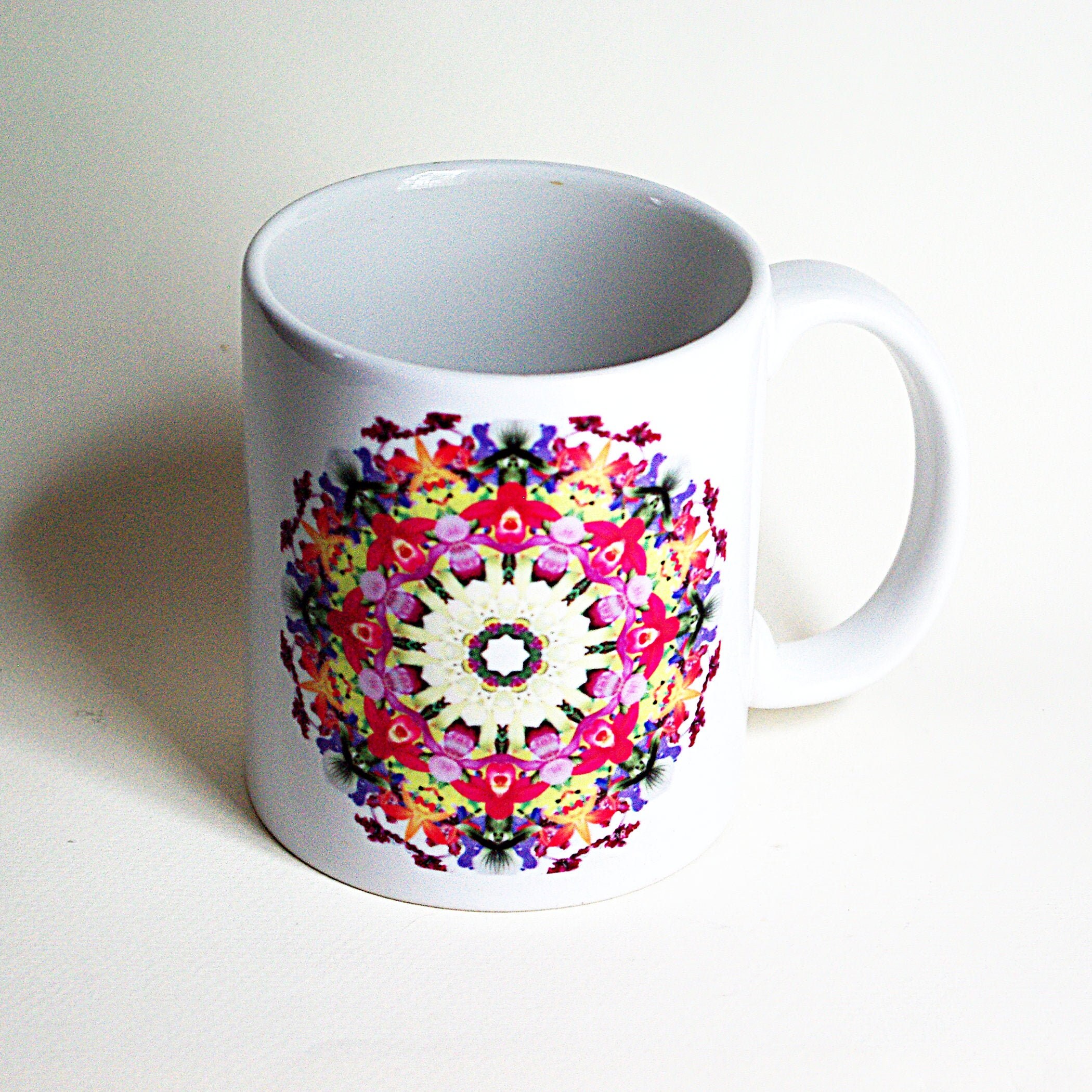 Orchid mandala ceramic mug floral coffee mug tea mug 11 or | Etsy