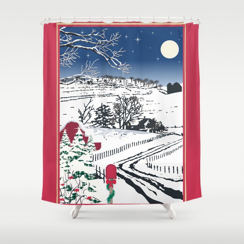 TEN Christmas Cards Winter Farm Scene Country Christmas - Etsy