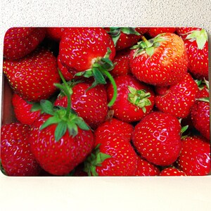 Fresh Strawberries Glass Cutting Board, Strawberry Fruit Cutting Board ...