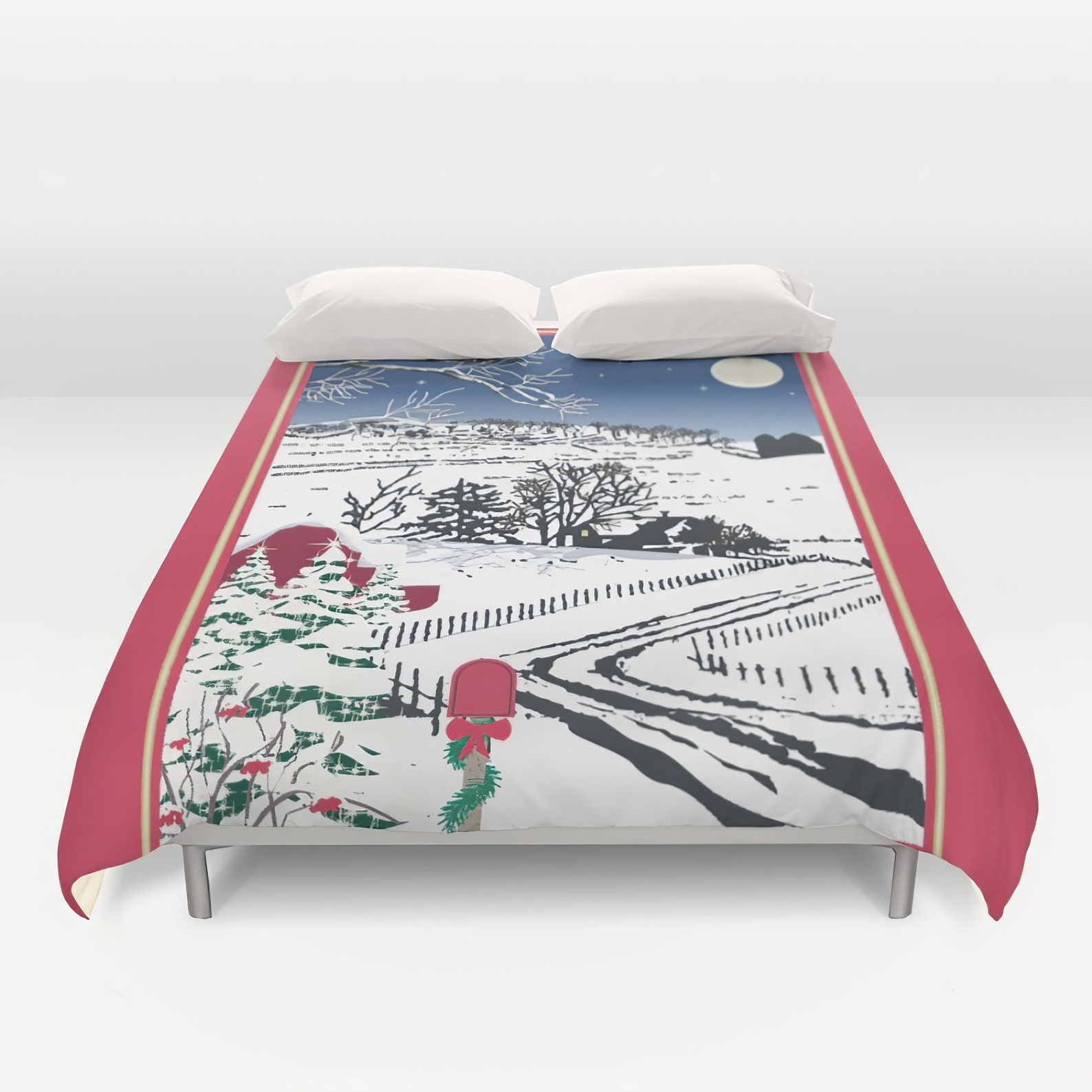 TEN Christmas Cards Winter Farm Scene Country Christmas - Etsy