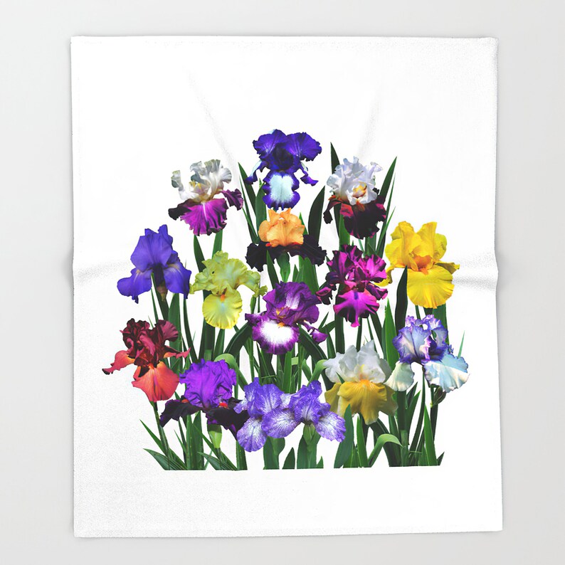 Iris Garden Comforter, Floral Bedding, Bedroom Decor, Iris Lover ...