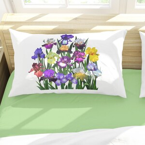 Floral Iris Garden Comforter, Bedroom Bedding Decor - Etsy