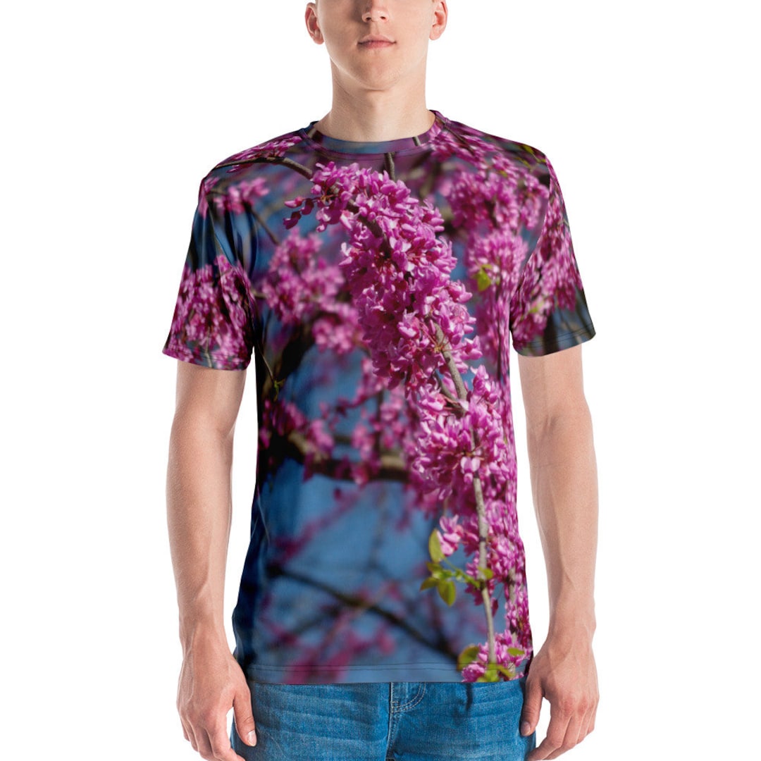 Redbud All Over Print Shirt, Floral T Shirt, Gift for Gardener, Cercis ...