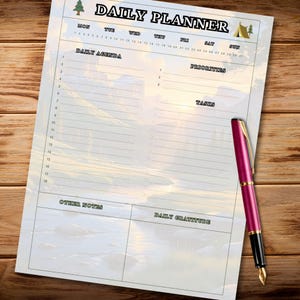 Printable Daily Planner With US National Park Background To-do-list PDF ...