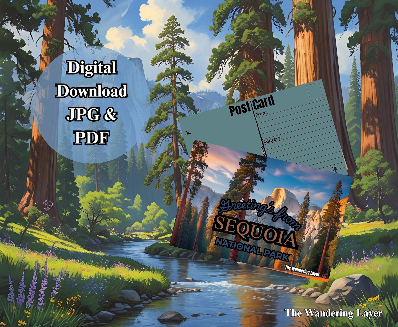 Sequoia National Park-digital Download-printable Wall Art-the Wandering ...