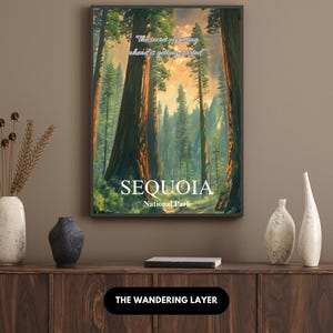 Sequoia National Park Wall Art Download Inspirational Quote Nature ...