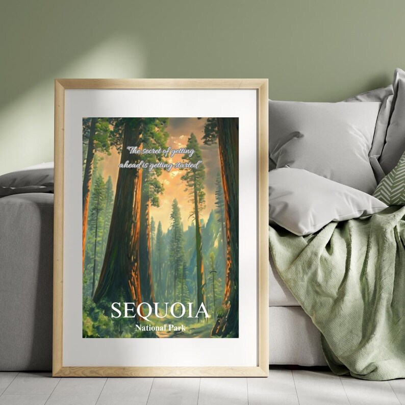 Sequoia National Park Wall Art Download Inspirational Quote Nature ...