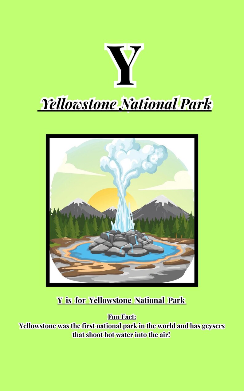 ABC National Parks Activity Book – Kids Alphabet Learning (digital ...