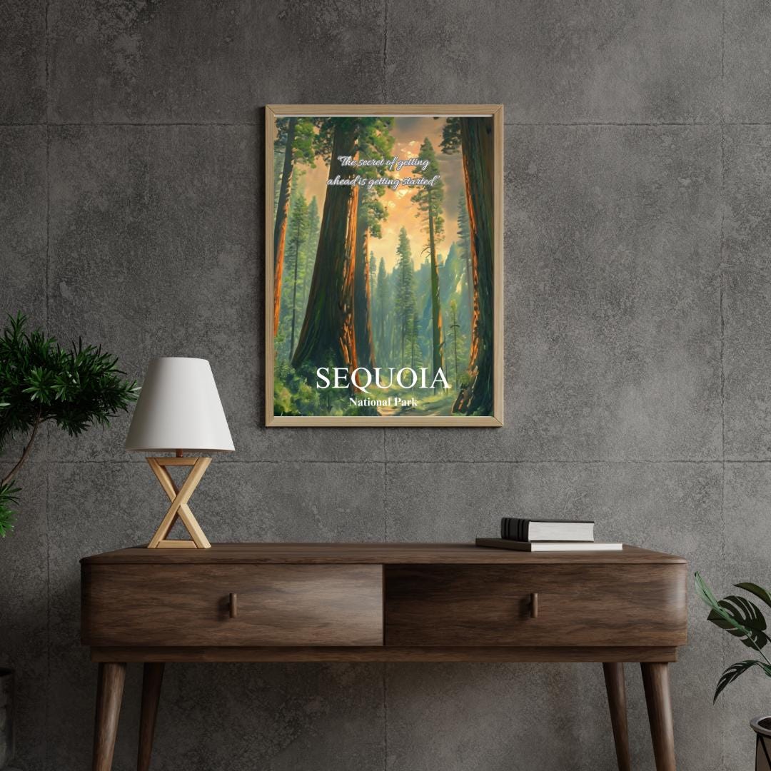 Sequoia National Park Wall Art Download Inspirational Quote Nature ...