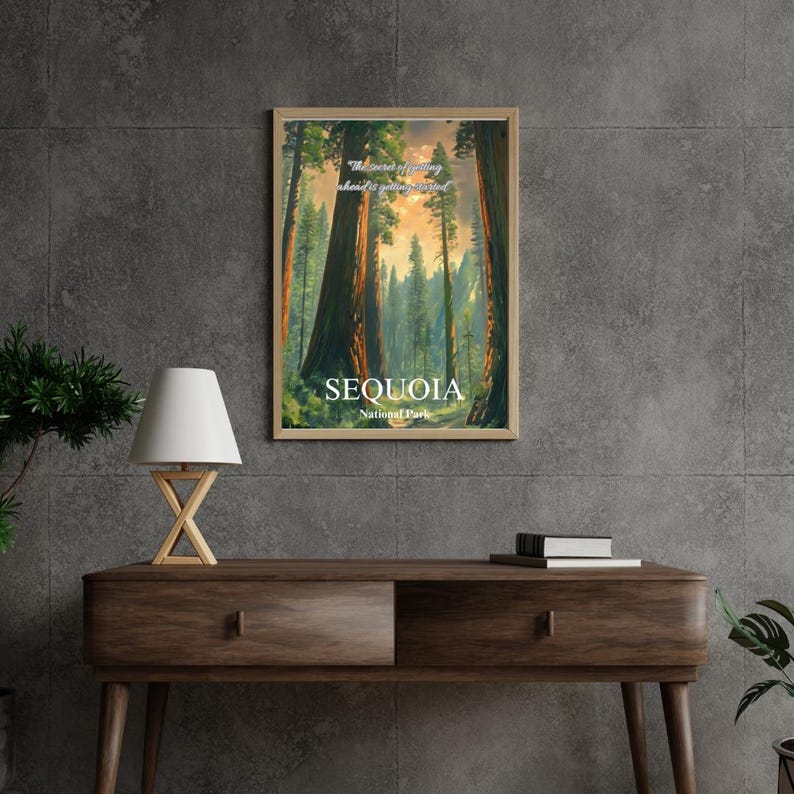 Sequoia National Park Wall Art Download Inspirational Quote Nature ...