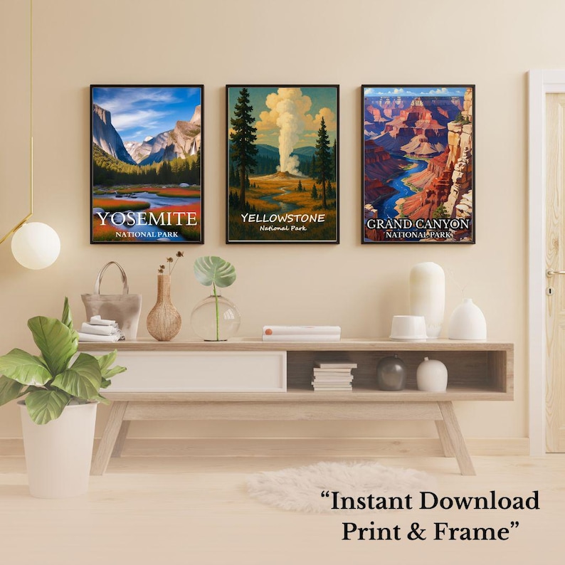 National Parks Art Print Set | US Travel Posters (digital Download) - Etsy