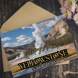 Yellowstone National Park Digital Postcard/instant Download/printable ...