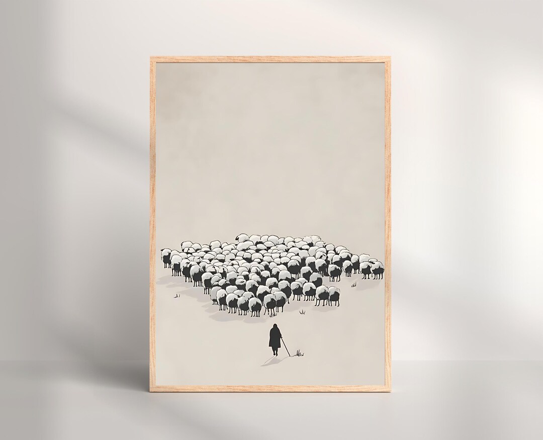 Jesus and the Lost Sheep Print, Christian Nursery Art (digital Download ...