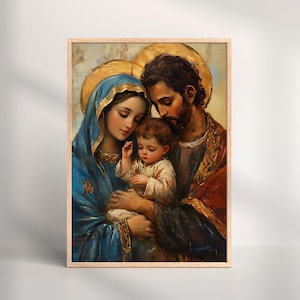Holy Family Renaissance Art Print, Catholic Home Decor (digital ...