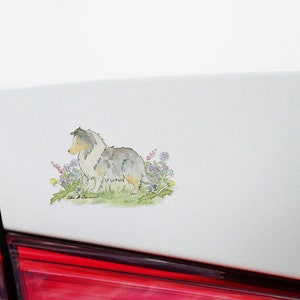 Shetland Sheepdog Sticker, Blue Merle Sheltie Sticker, Die-cut Decal ...