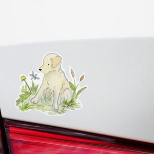 Yellow Lab Sticker, Labrador Sticker, Yellow Lab Car Decal, Lab Gift ...