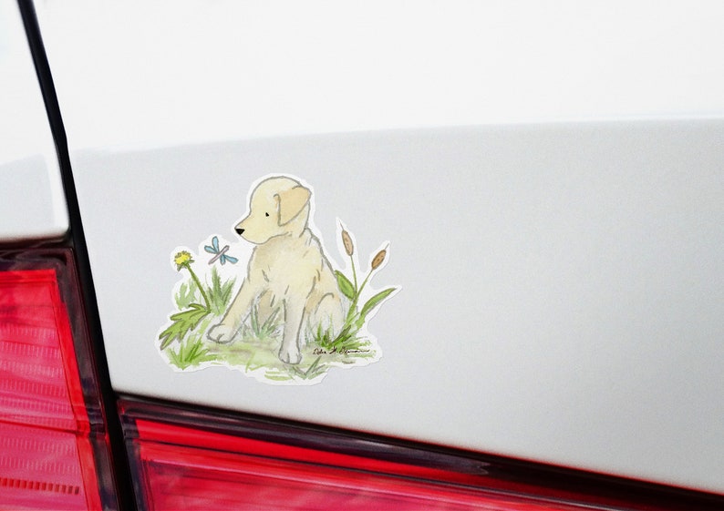 Yellow Lab Sticker Labrador Sticker Yellow Lab Car Decal - Etsy