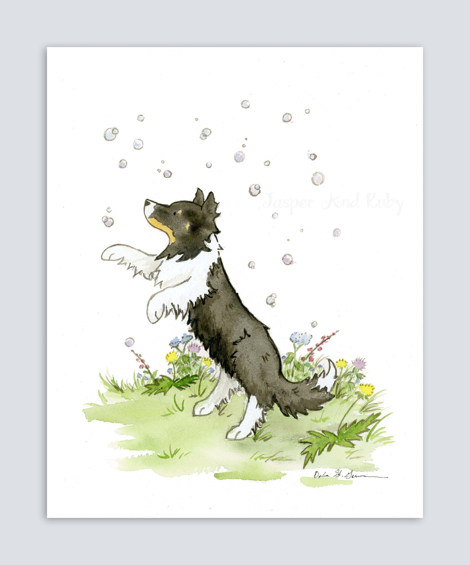 Sheltie Art Sheltie Print Tri Color Shetland Sheepdog With - Etsy