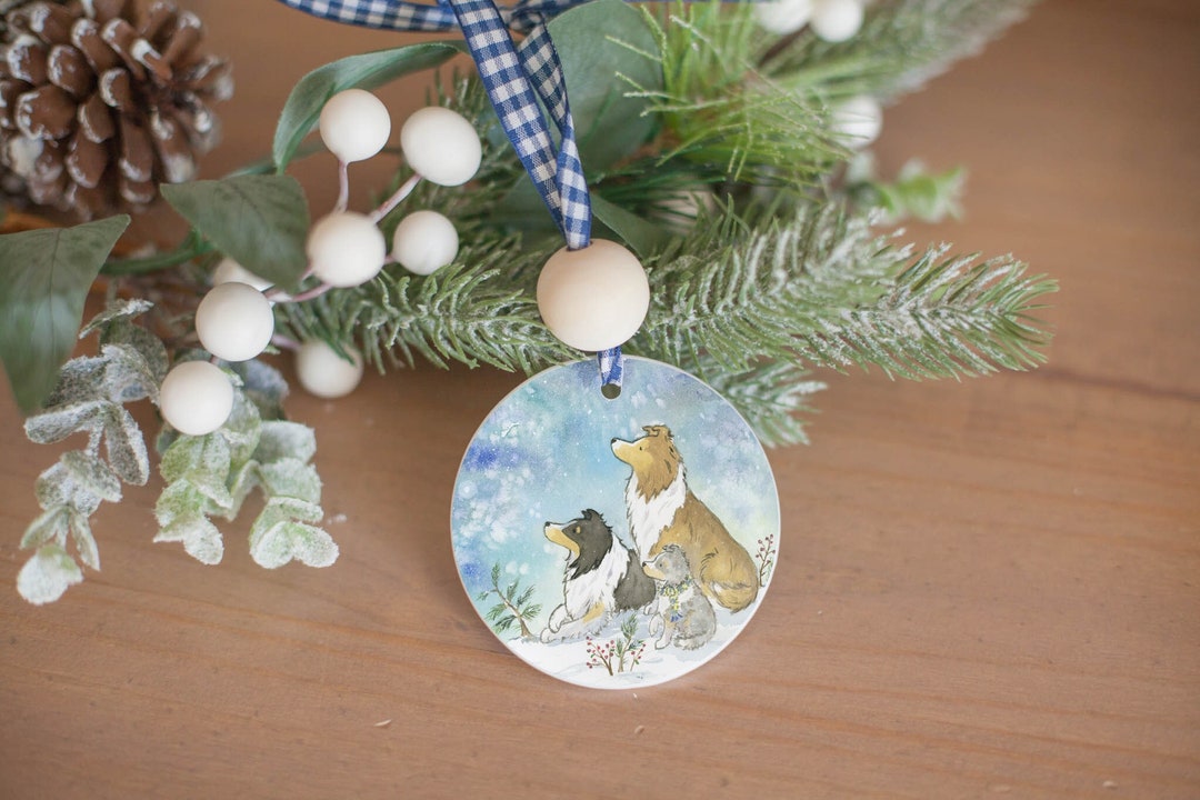 Sheltie Ornament, Shetland Sheepdogs, Sheltie Christmas Ornament, Gift ...