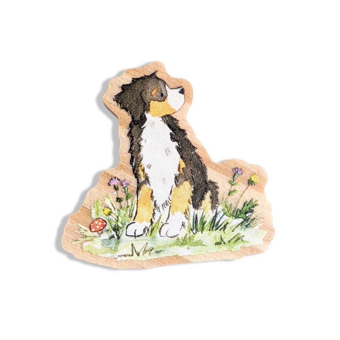 Wooden Bernese Pin, Bernese Gift, Bernese Lover Gift, Bernese Mountain ...