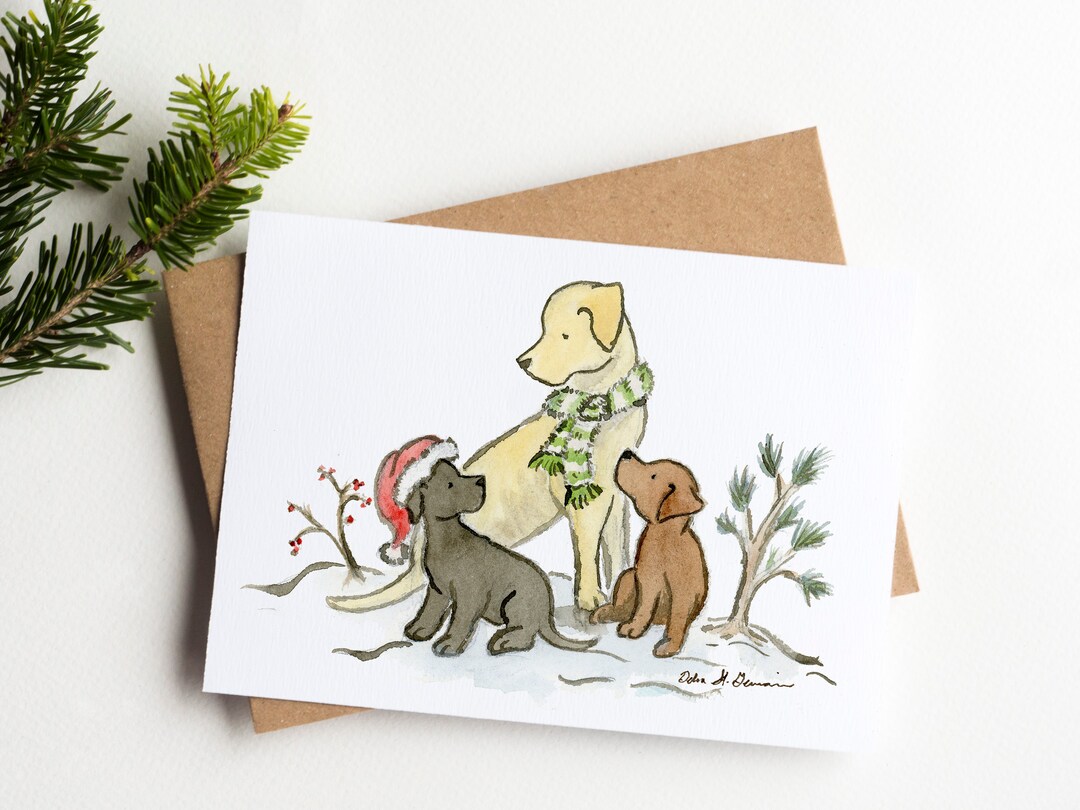 Labrador Christmas Card, Lab Christmas Card, Lab Holiday Card, Labrador ...