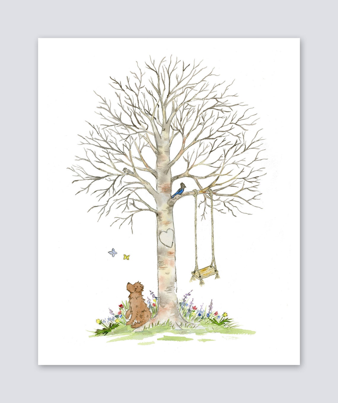 Fingerprint Tree Printable Teacher Gift Guestbook Baby - Etsy