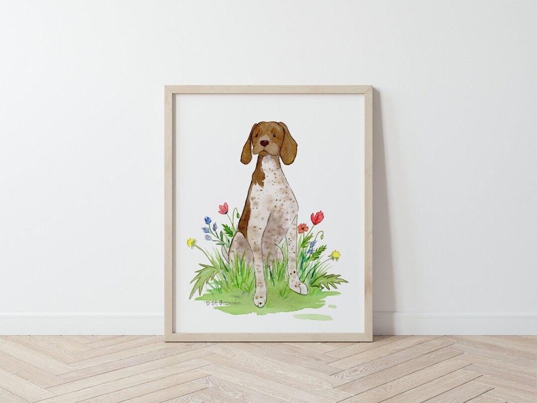 German Shorthaired Pointer Art, GSP Print, Dog Nursery Art, Pointer ...