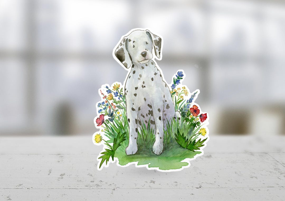 Dalmatian Sticker, Dalmatian Car Decal, Dalmatian Puppy, Vinyl Dog ...