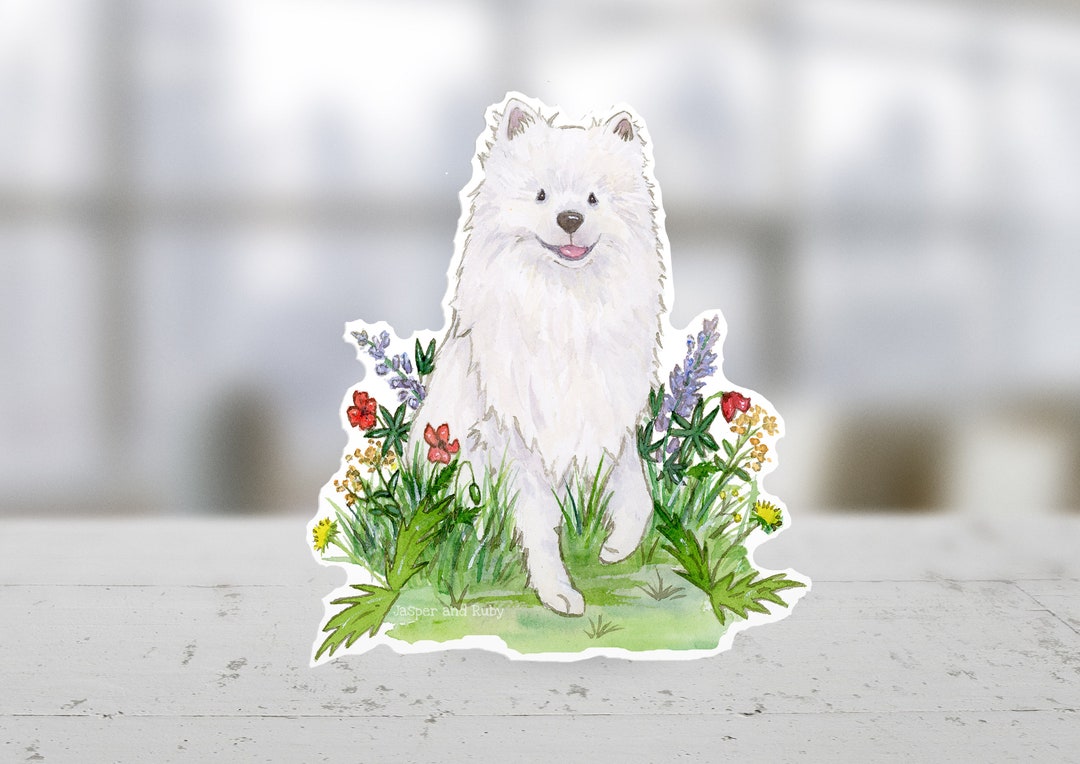 American Eskimo Vinyl Sticker, Eskie Car Decal, American Eskimo Gift ...
