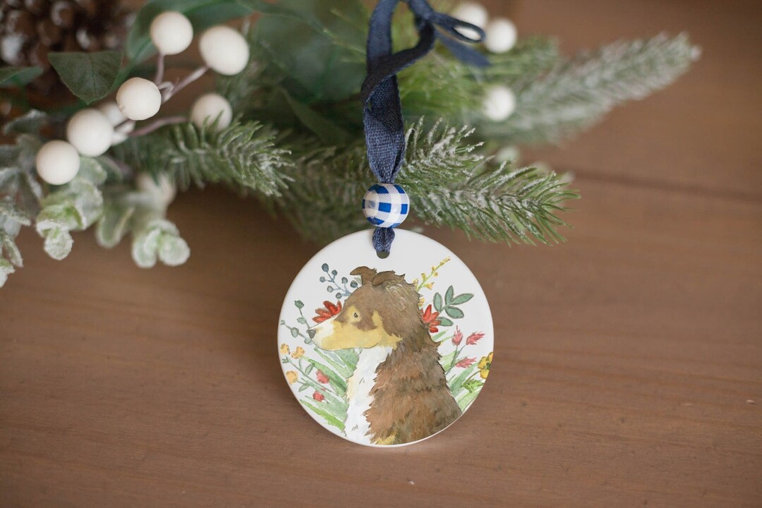 Red Tri Aussie Ornament, Aussie Gifts, Aussie Christmas, Dog Name ...
