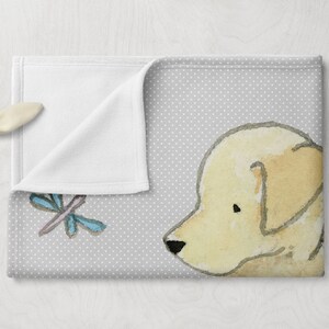 Yellow Lab Baby Blanket, Soft Minky Blanket, Fleece Blanket, Labrador ...