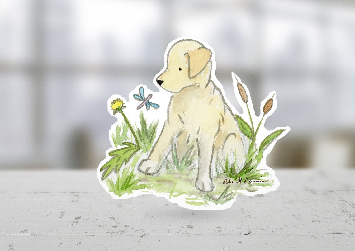 Yellow Lab Sticker Labrador Sticker Yellow Lab Car Decal - Etsy