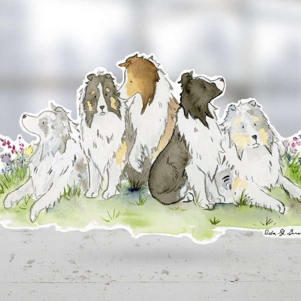Sheltie Stickers - Etsy