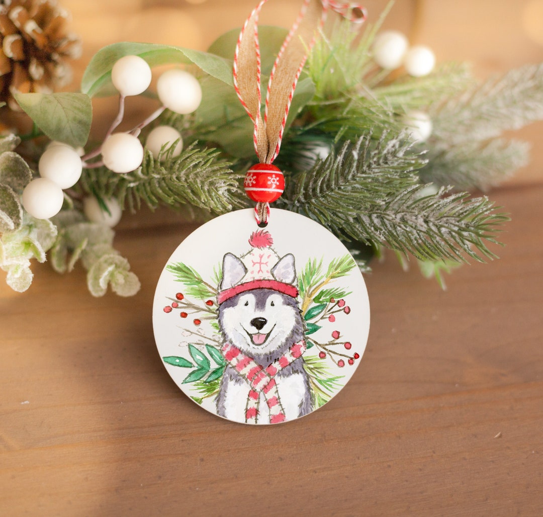 Personalized Siberian Husky Ornament, Husky Gift, Husky Lover Gift ...