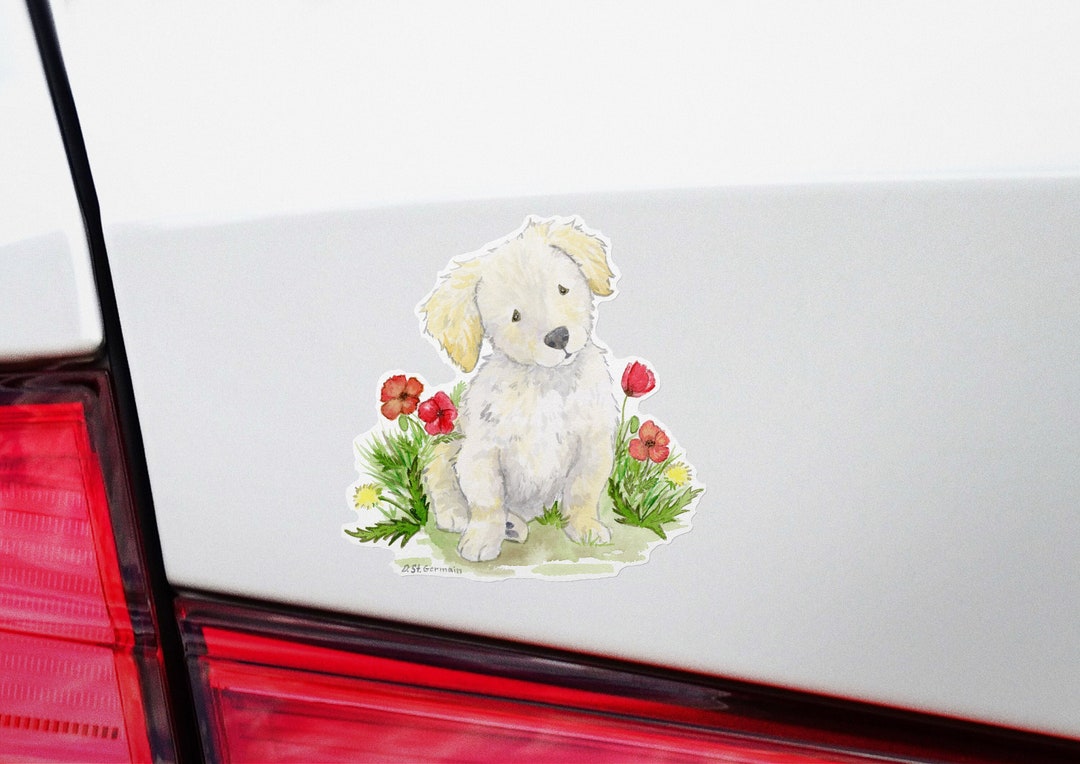 Doodle Sticker, Doodle Car Decal, Cockapoo, Golden Retriever, Poodle ...