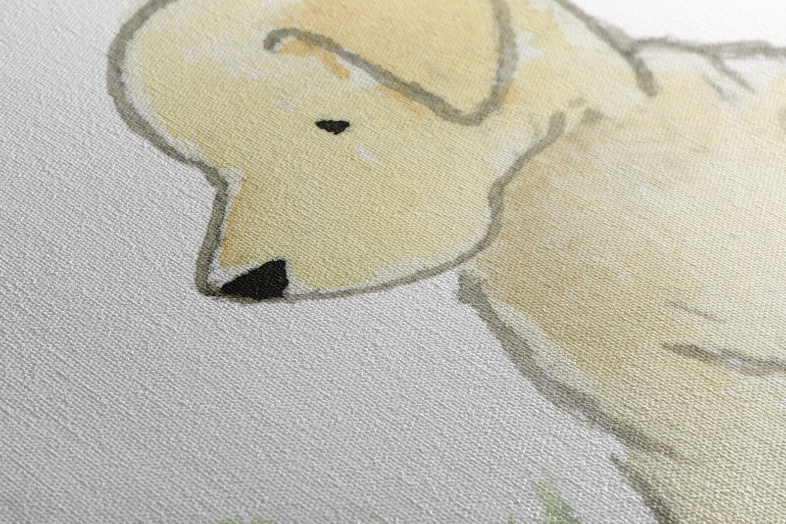 Yellow Lab Art Puppy Canvas Nursery Art Labrador Retriever - Etsy