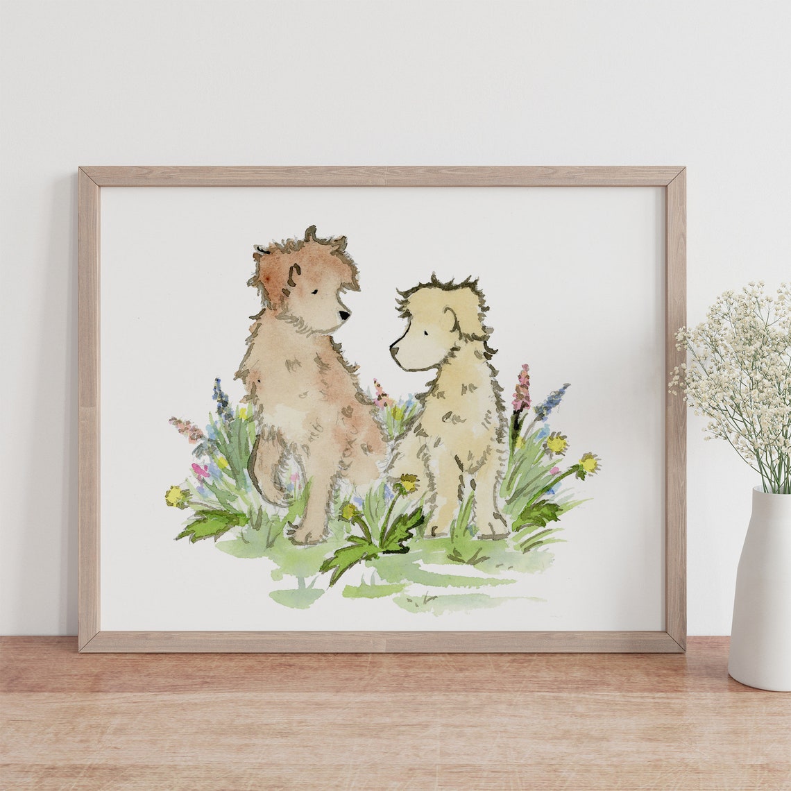 Labradoodle Print Golden Doodle Art Poodle Art Dog Breed | Etsy