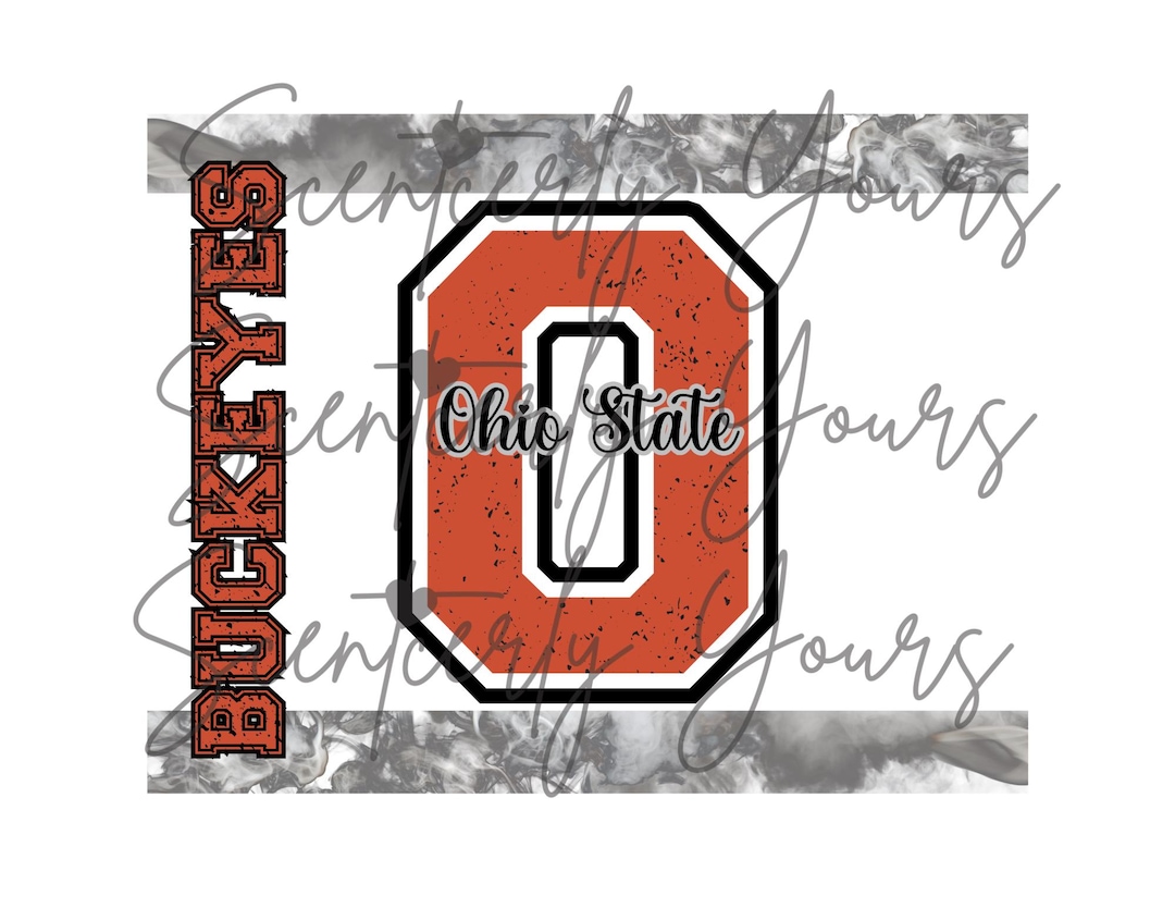 Ohio State, Buckeyes, Block O, Gray Smoke, Tumbler, Sublimation, Png - Etsy
