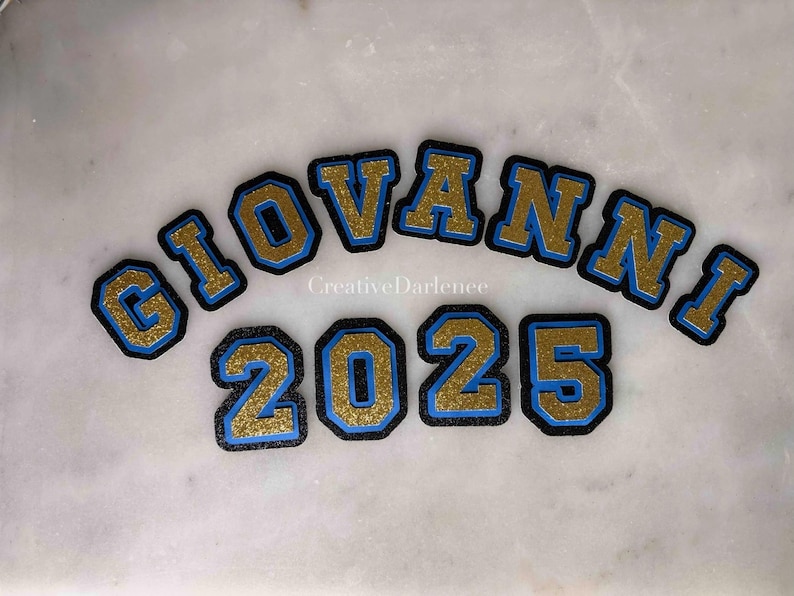 Cardstock Cutouts, VARSITY FONT- College Font, Graduation Lei ...