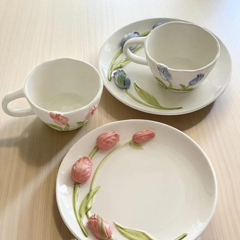 Ceramic Tea Cup Tulip - Etsy UK
