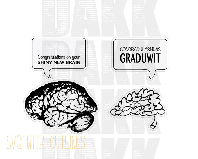 Graduation Brain PNG, JPG and SVG Files - Etsy
