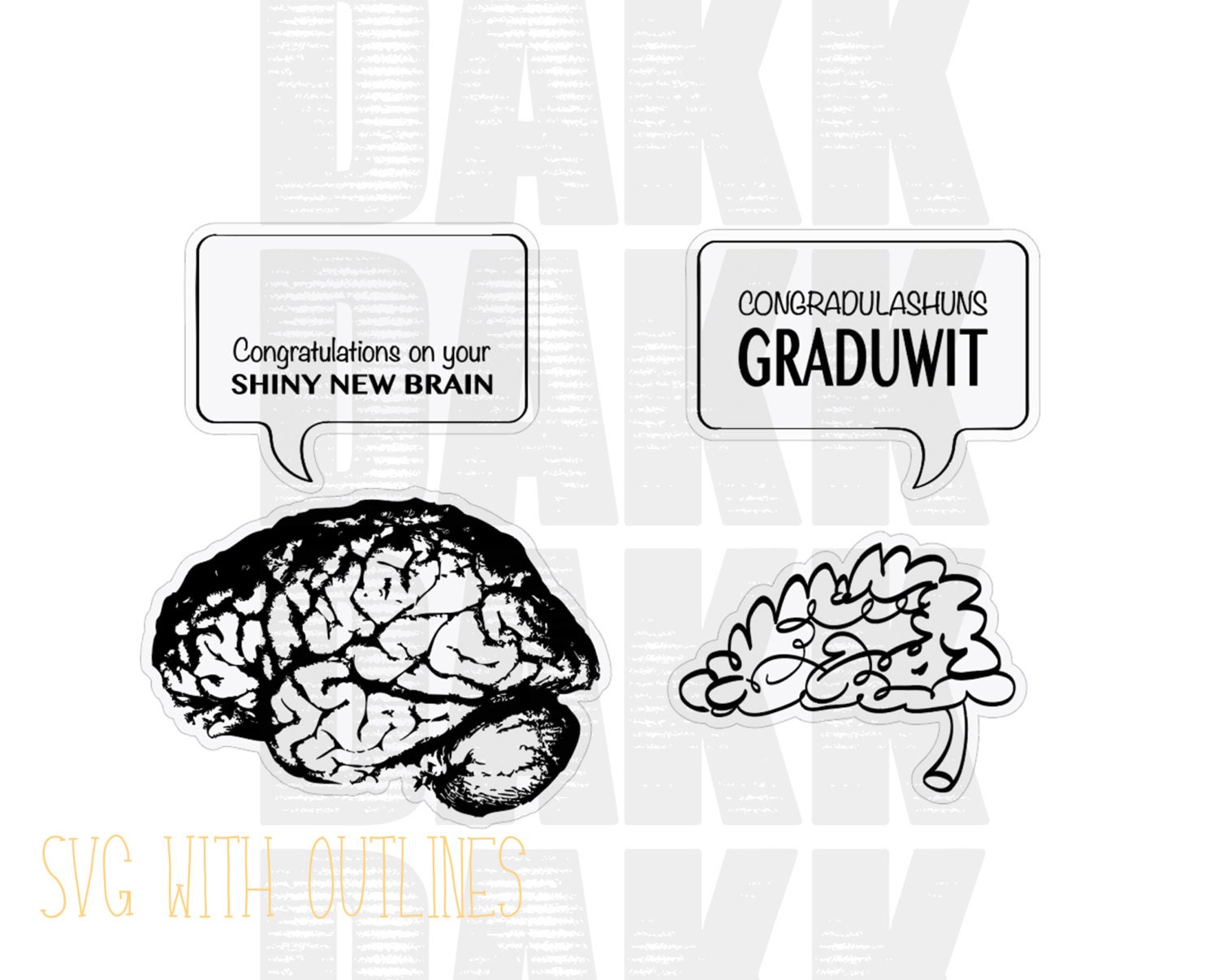 Graduation Brain PNG, JPG and SVG Files - Etsy