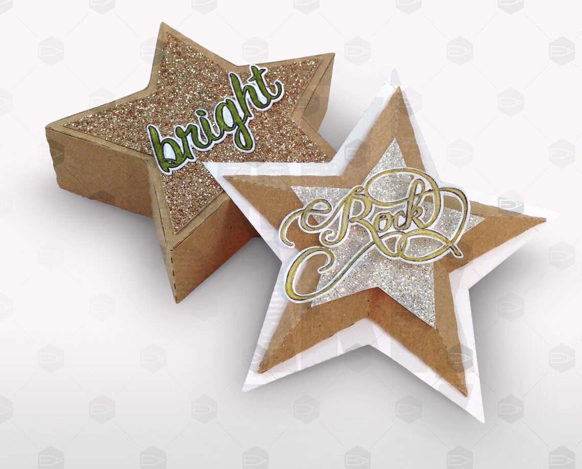 3D Star Box SVG and PNG Files - Etsy Canada