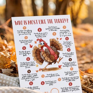 Thanksgiving Trivia Game Template, Family Thanksgiving Game, Dinner ...