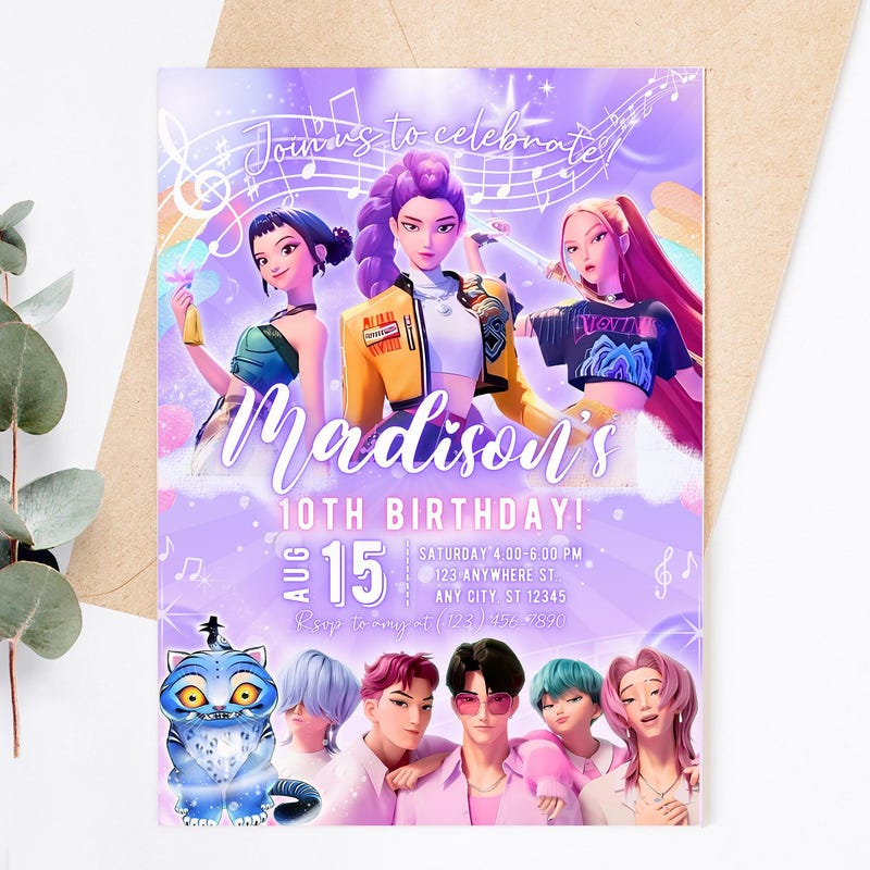 Kpop Invitation - Etsy