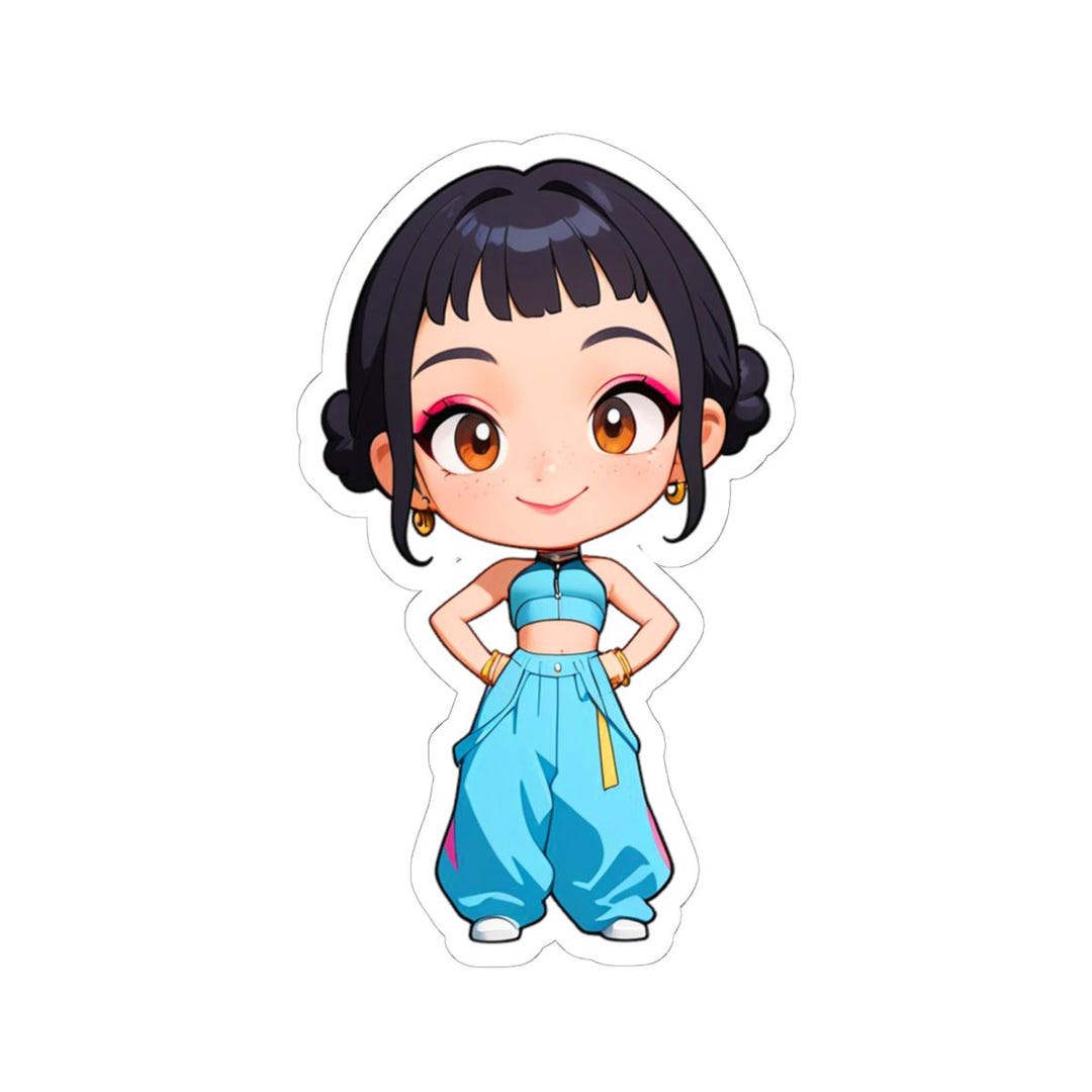 Zoey Chibi Sticker - KPOP Demon Hunters Fan Art Vinyl Decals, Glossy ...