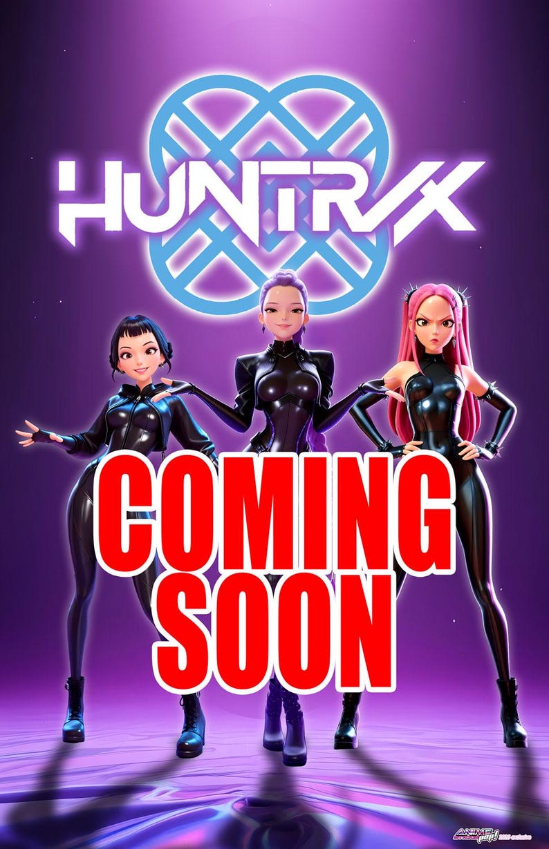COMING SOON Huntrix Wall Scroll – Zoey, Rumi & Mira Anime Art | Satin ...