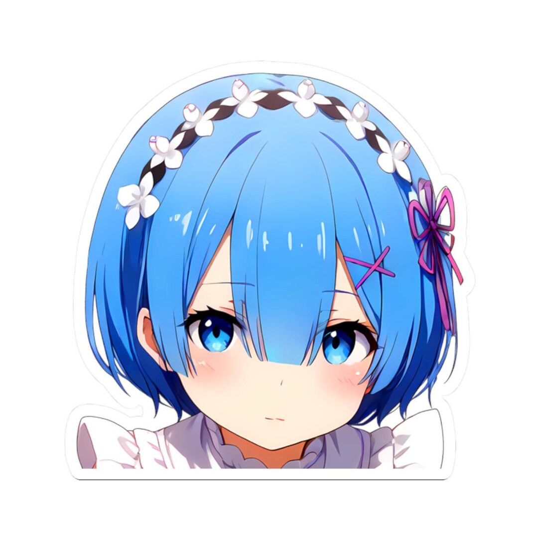 Anime Maid Waifu Babe - Peeker Sticker - Etsy
