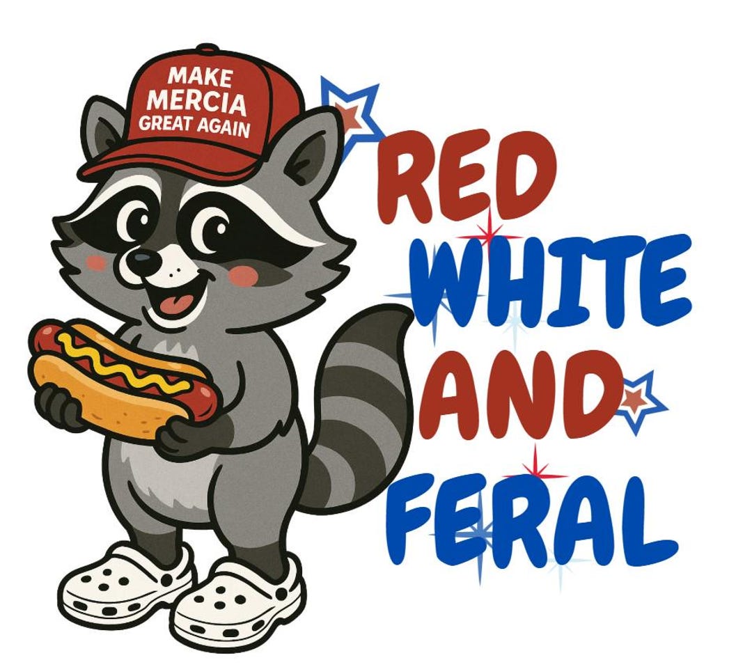 Red, White and Feral PNG Digital File - Etsy
