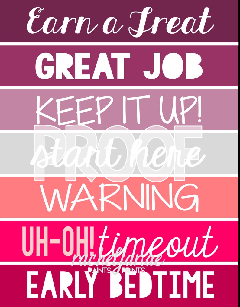 Printable Behavior Chart Boy & Girl Pink and Blue Double Ombre 4 ...